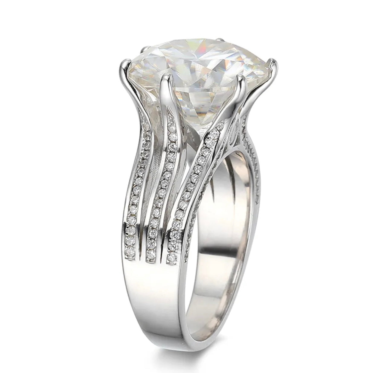 10 CT Moissanite Ring – Moicify